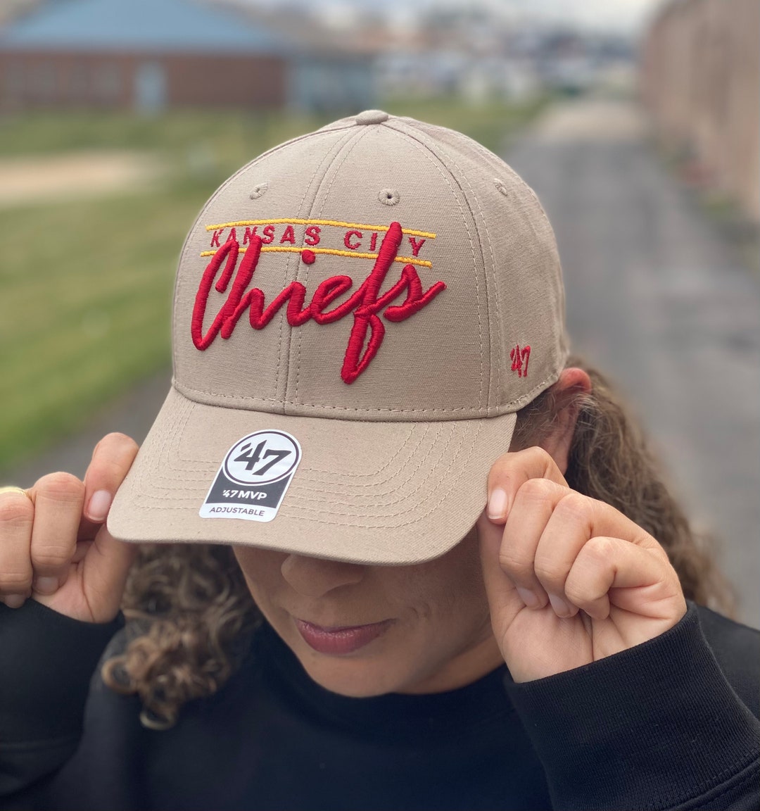 Kansas City Tan 3D Embroidery,47 Brand Adjustable Hat, Chiefs - Etsy