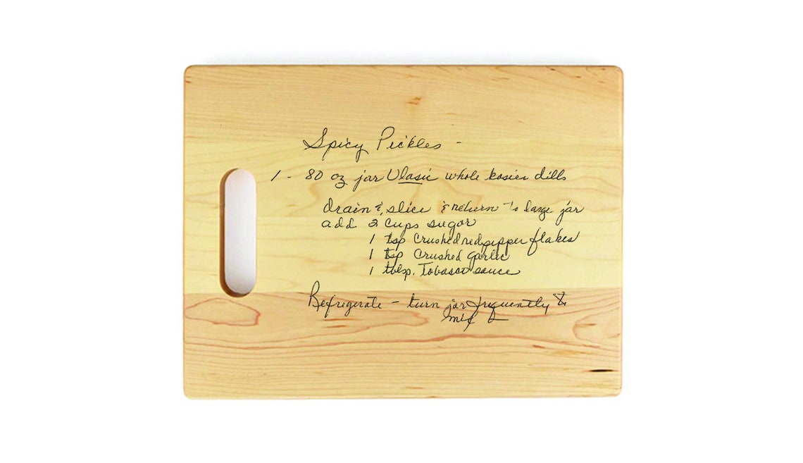 Handwritten Cutting Board Memorial Cutting Board Custom - Etsy