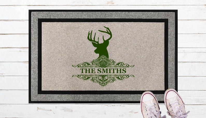 Deer Door Mat Country Door Mat Housewarming Gift Wedding - Etsy