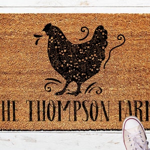 Chicken Farm Doormat, Indoor and Outdoor Doormat, Chicken Doormat - Etsy