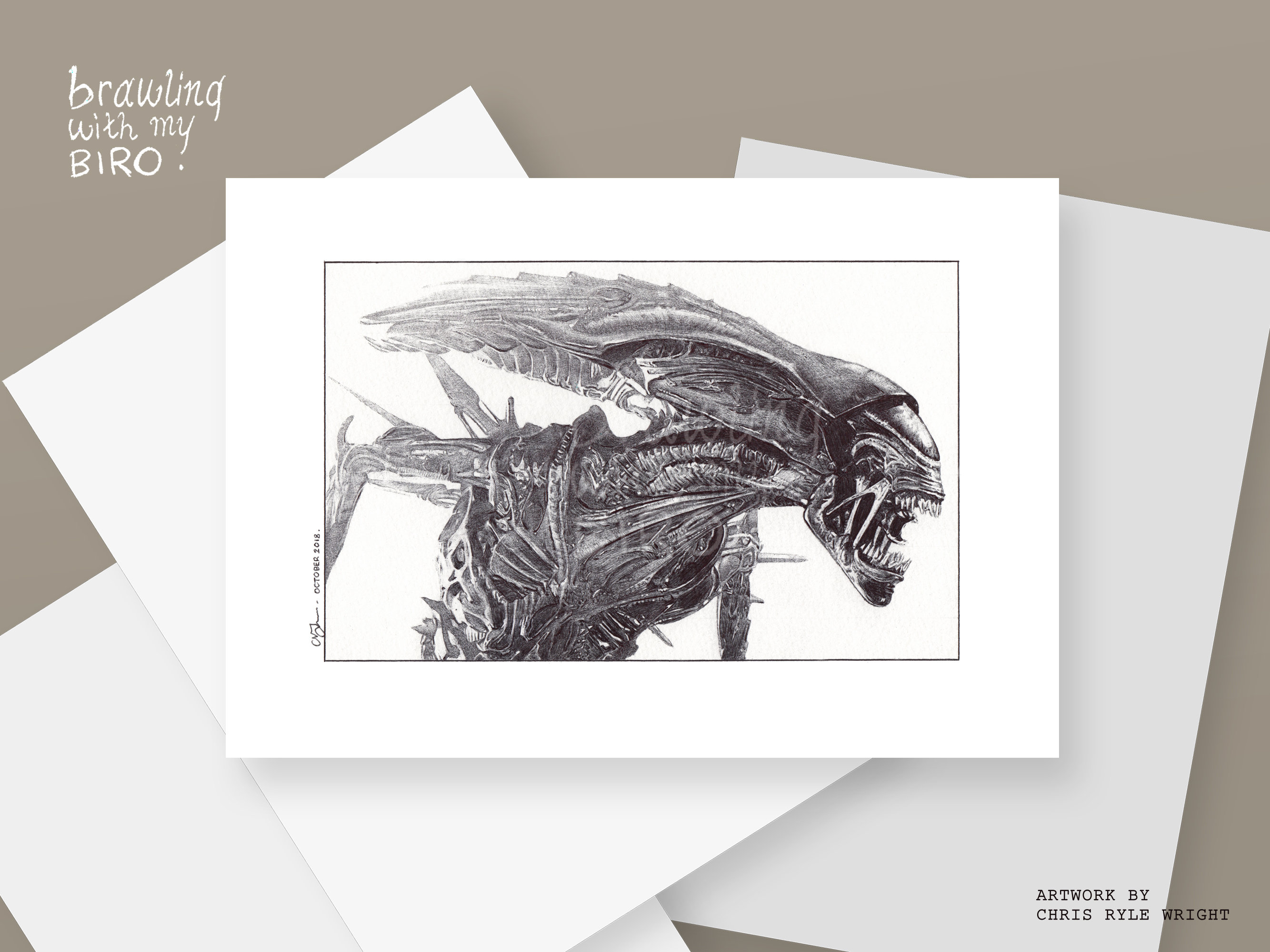 Xenomorph Queen Drawing