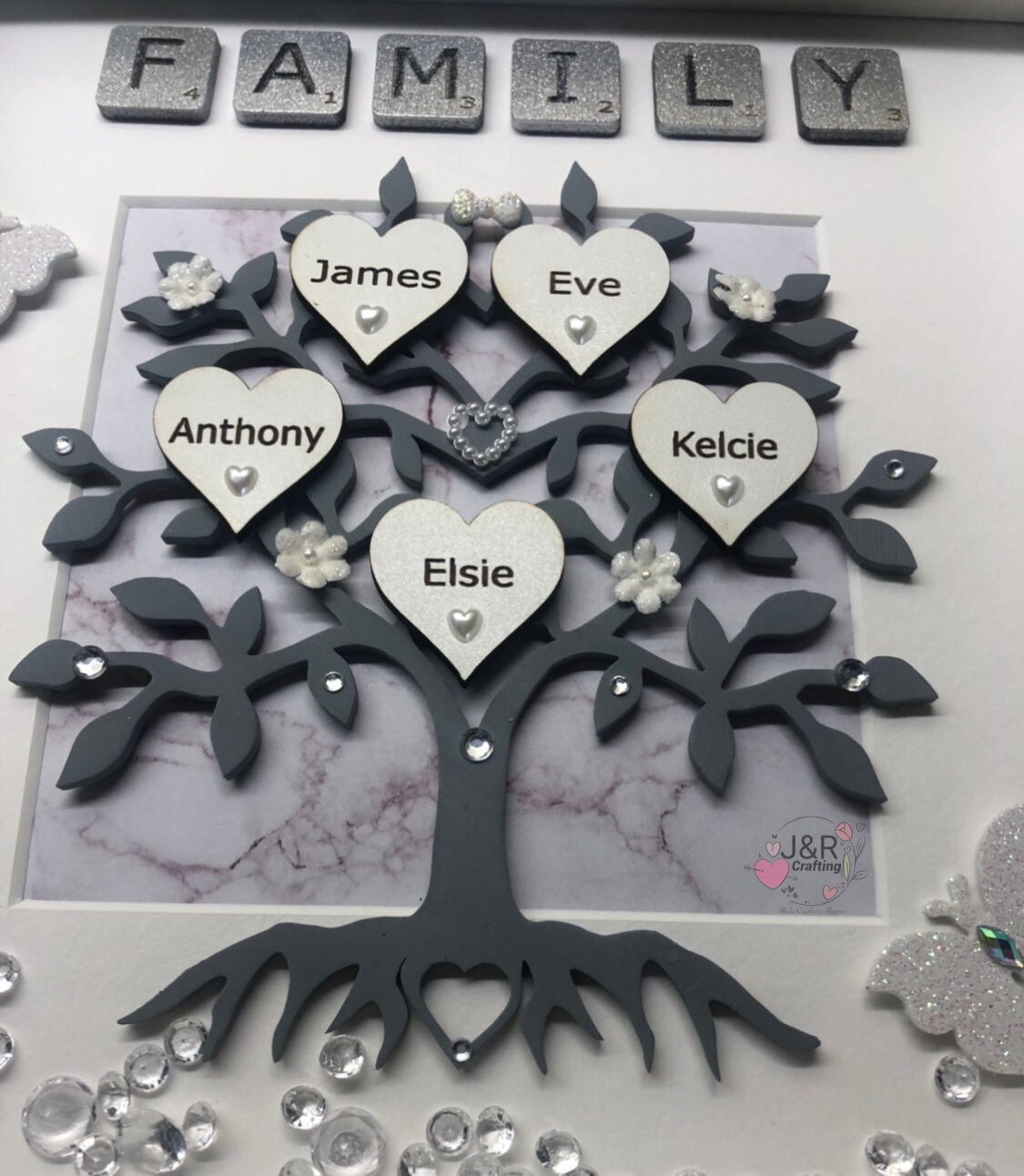 PERSONALISED FAMILY TREE 3D Box FrameBirthdayGift | Etsy