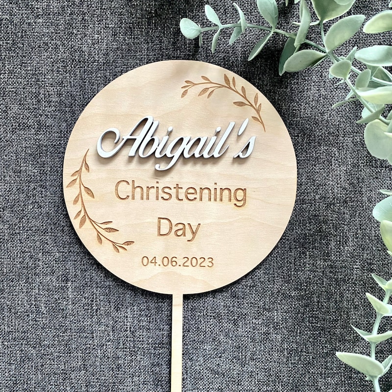Christening Cake Topper - Etsy