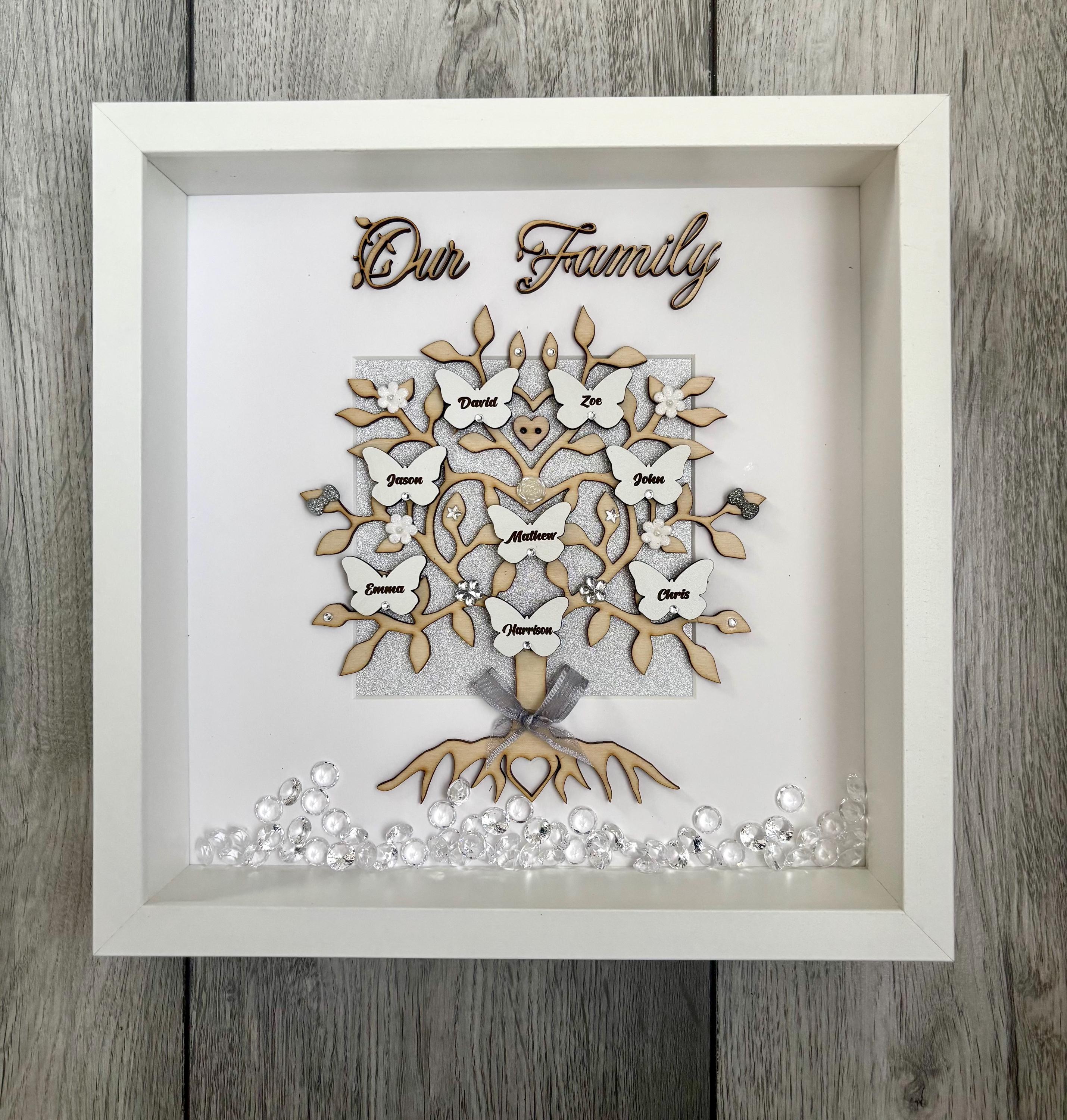 Personalised Family Tree Box Frame,unique Keepsake ,xmas Gift - Etsy
