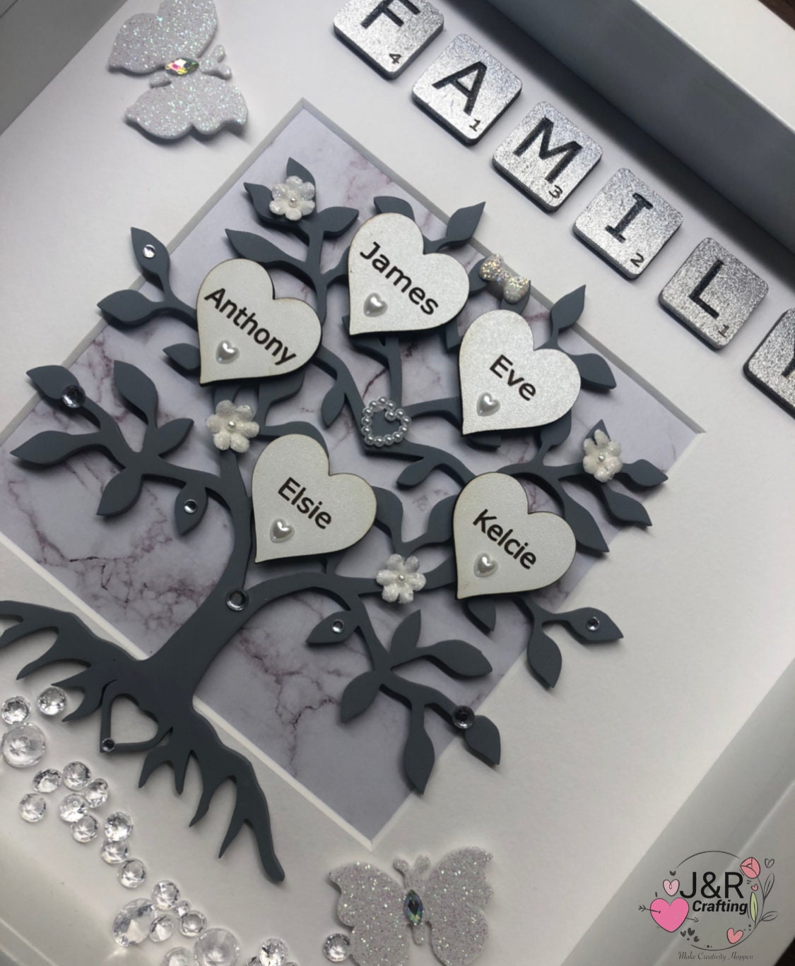 PERSONALISED FAMILY TREE 3D Box FrameBirthdayGift | Etsy