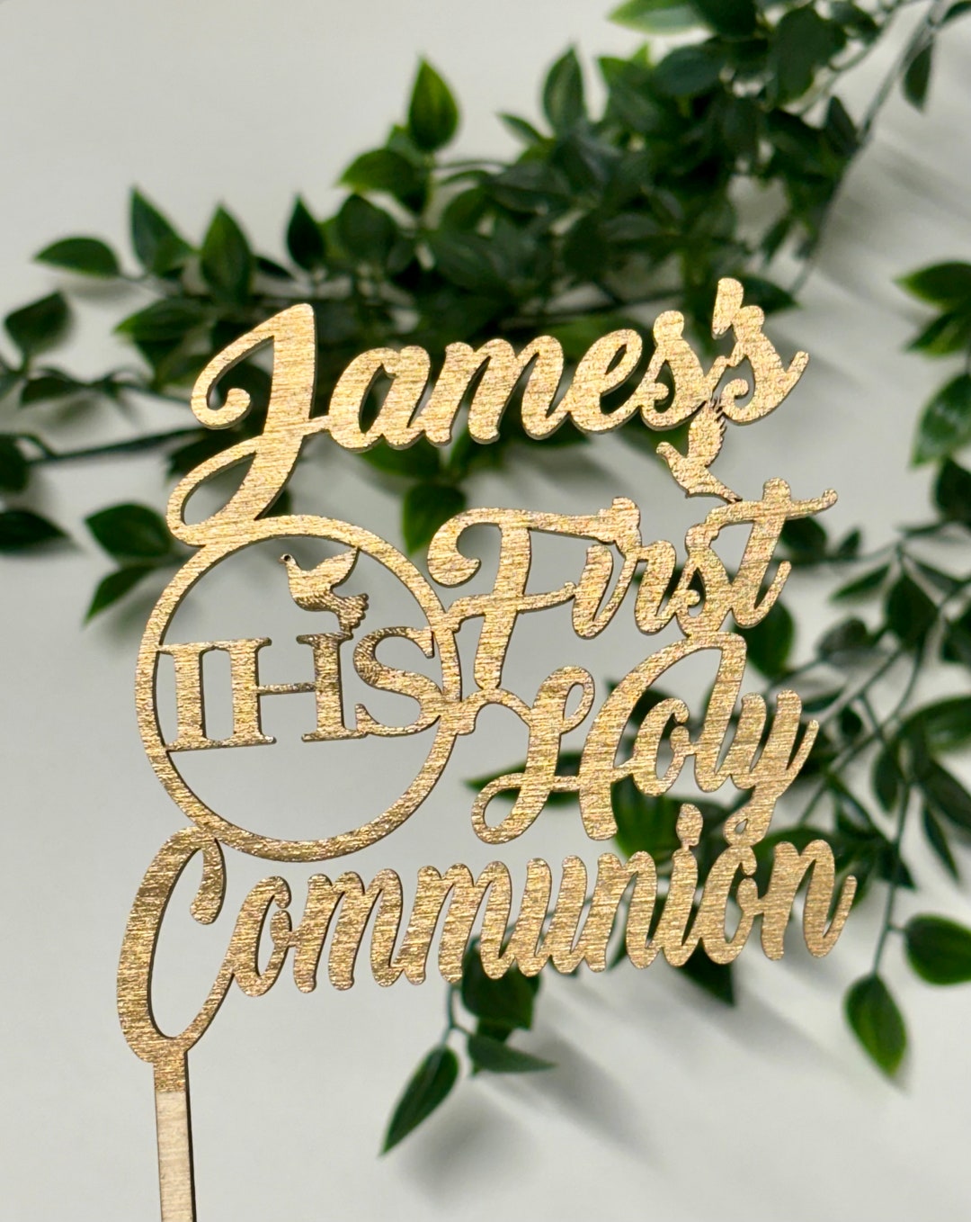 First Holy Communion Cake Topper ,wooden Cake Topper-any Name, - Etsy