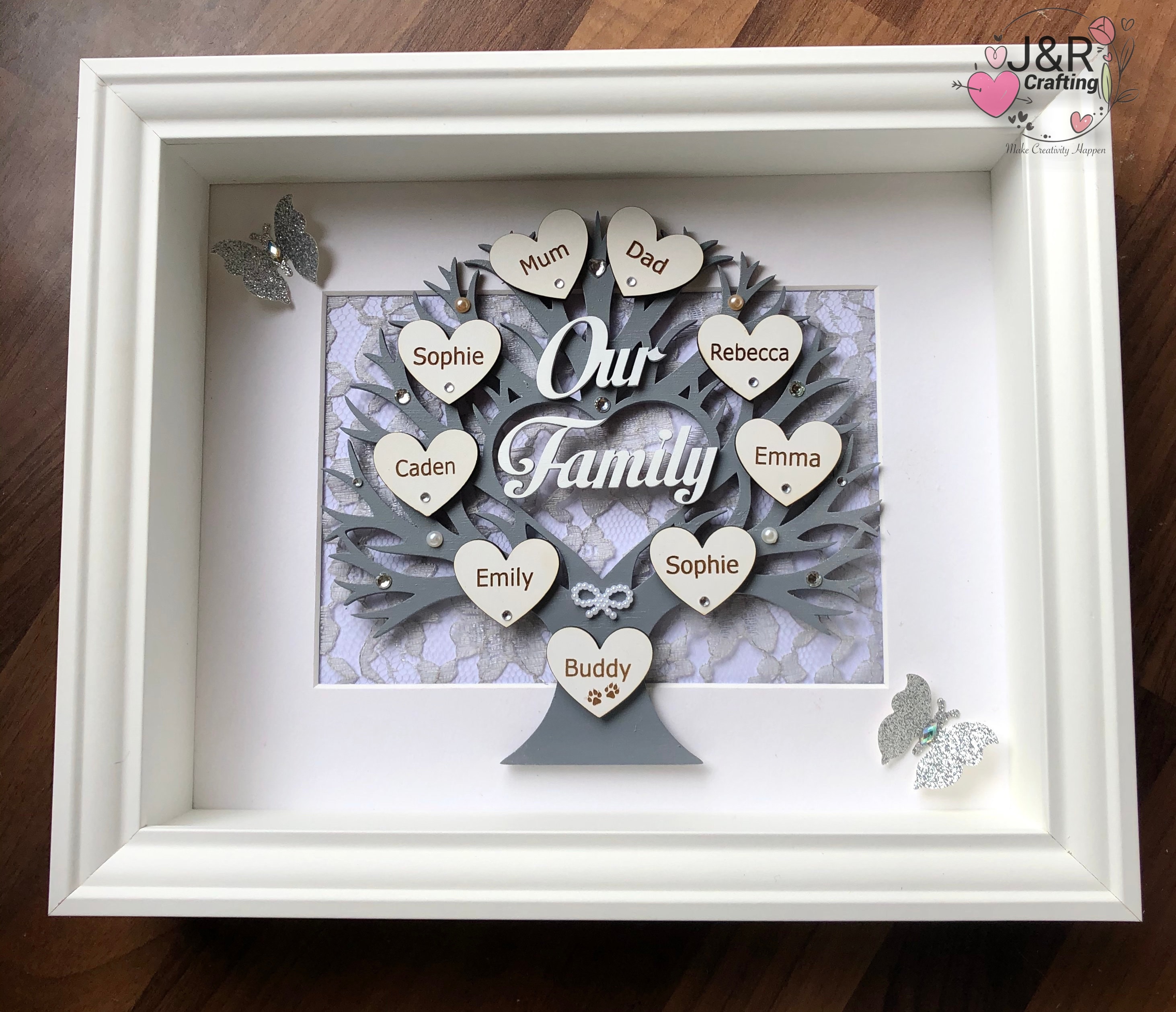 PERSONALISED FAMILY TREE , Our Family , Gift 3D Box Frame,birthday, - Etsy