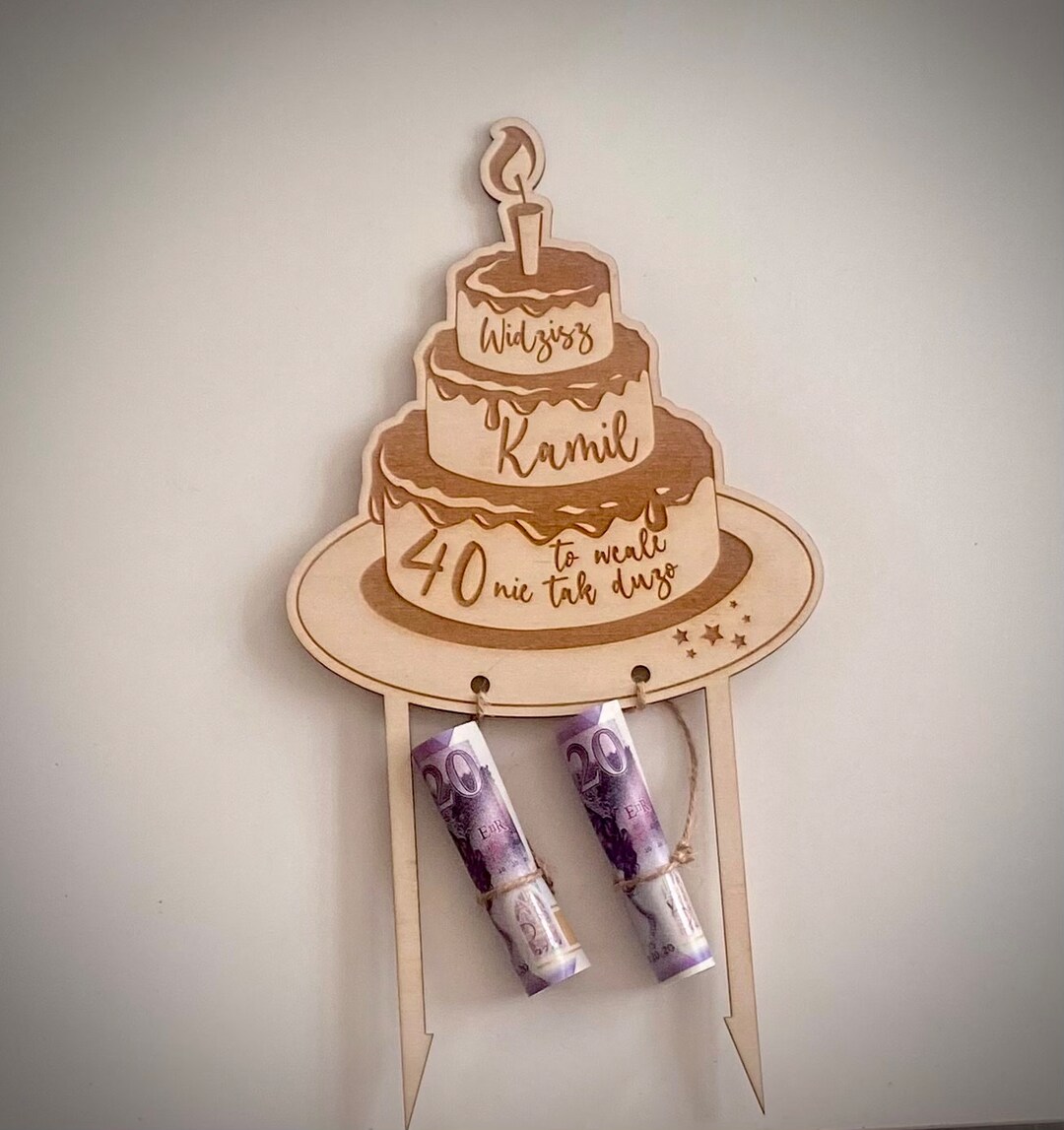 Happy Birthday Cake Topper Any Age ,name & Short Text, Wodden Topper - Etsy