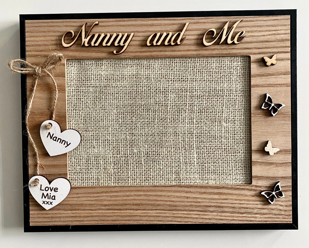 Personalised Nanny and Me Photo Frame Keepsake Birthday Gift Mothers ...