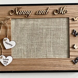 Personalised Nanny and Me Photo Frame Keepsake Birthday Gift Mothers ...