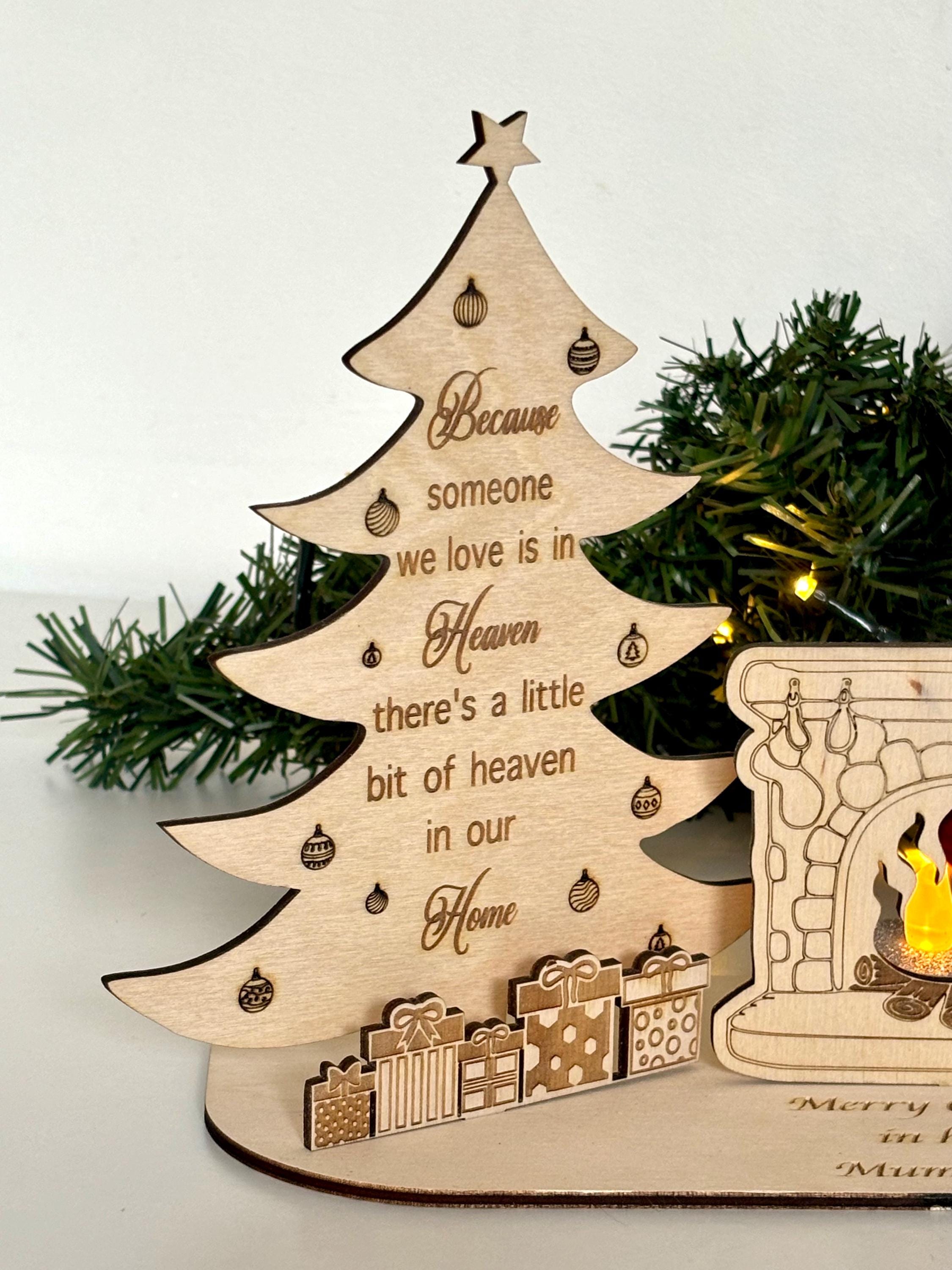 Christmas in Heaven, Christmas Memorial Gift Personalised Tree ...