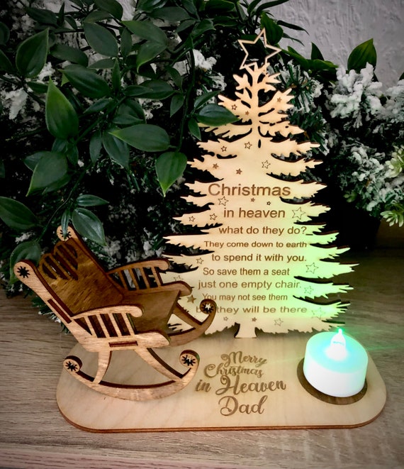 Christmas in Heaven Personalised Tree & Rocking Chair | Etsy