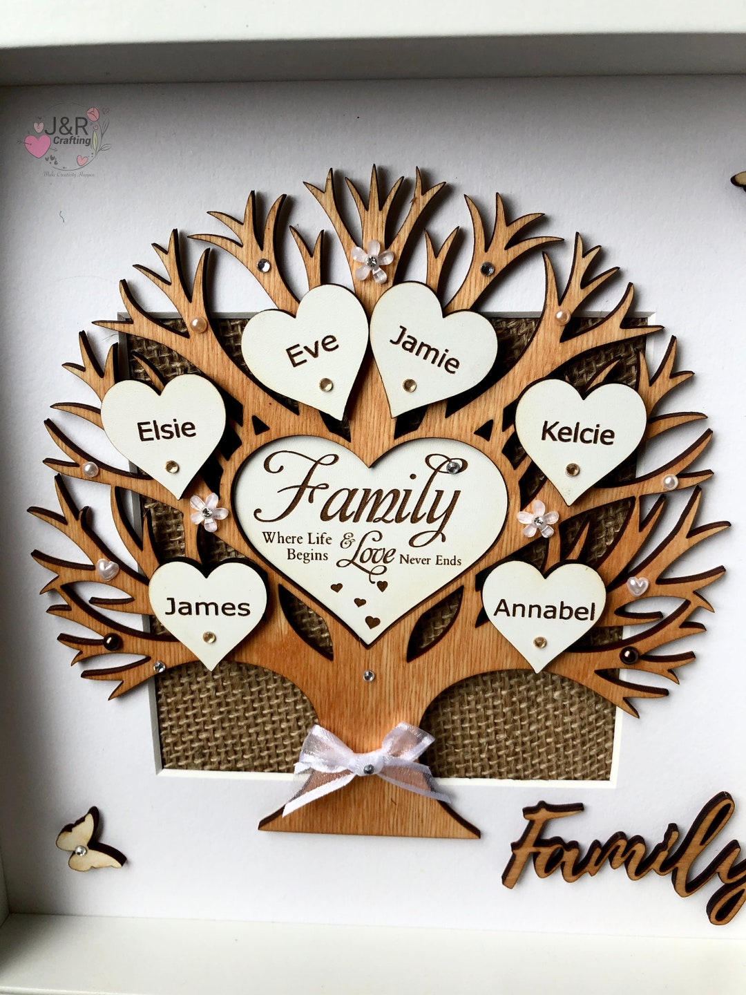 Personalised Family Tree,3d Box Frame ,family Gift - Etsy