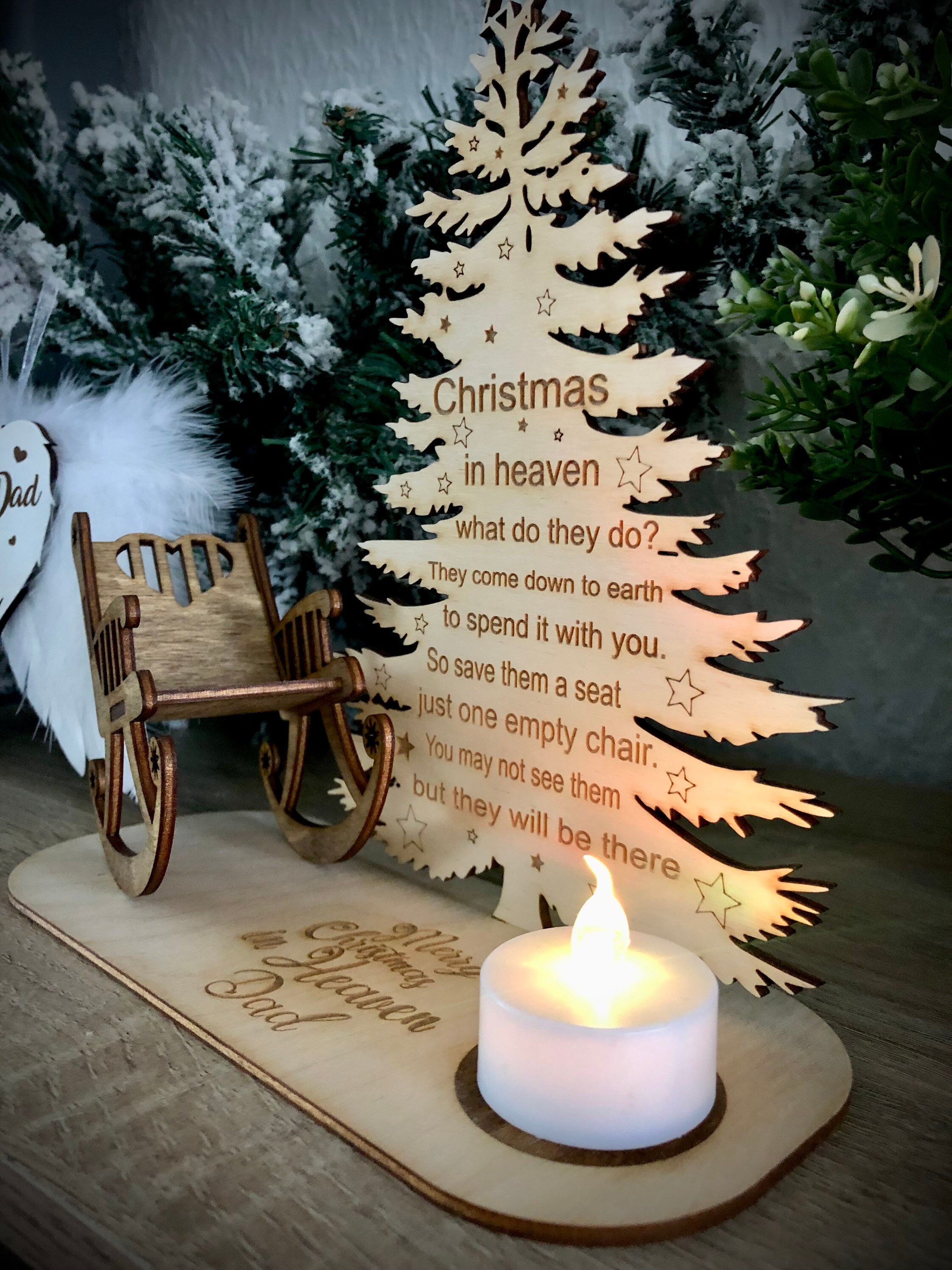Christmas in Heaven Personalised Tree & Rocking Chair ,christmas ...
