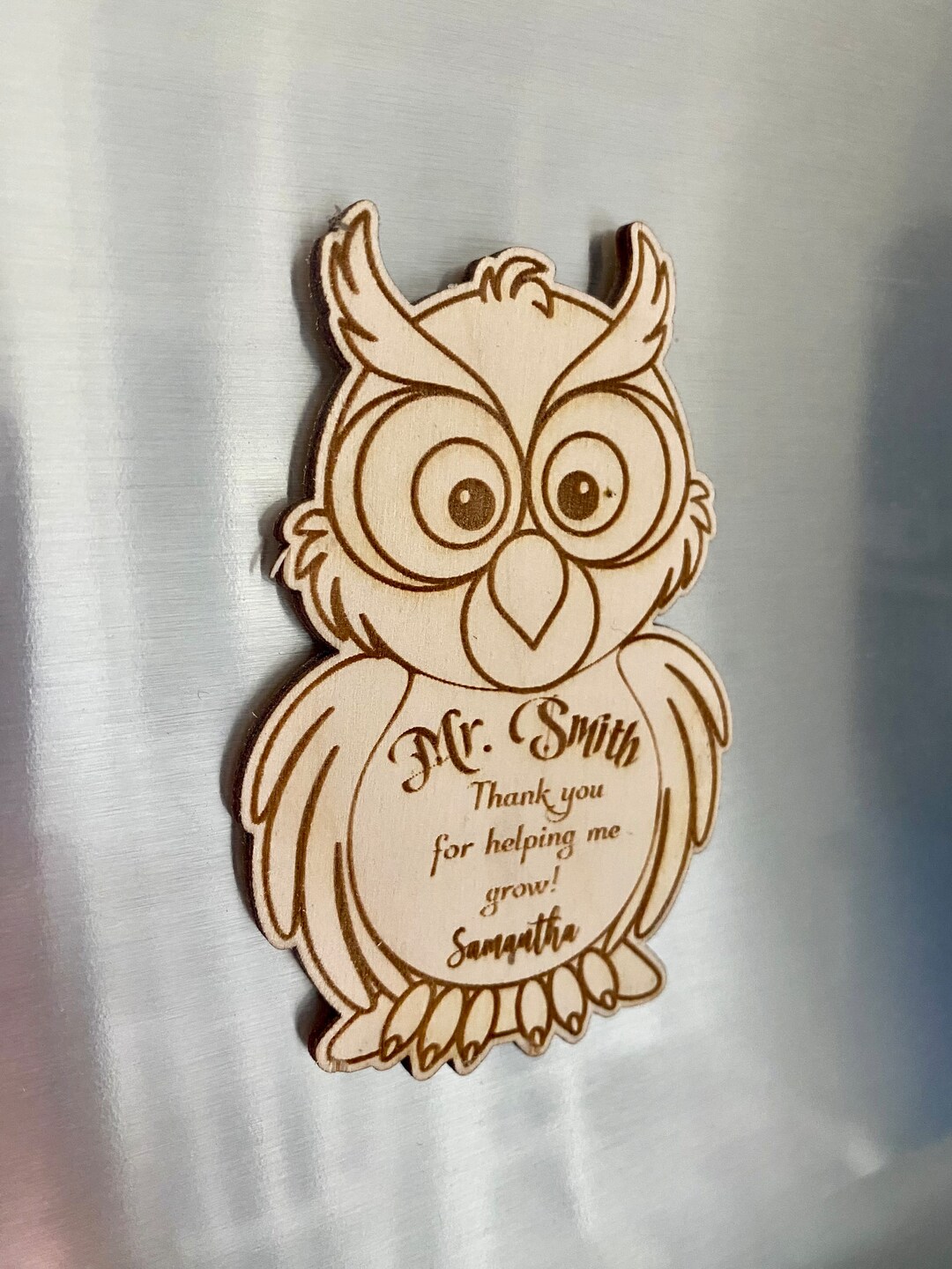 Personalised Teacher Magnet, Thank You Engraved Teacher Gift Present ...