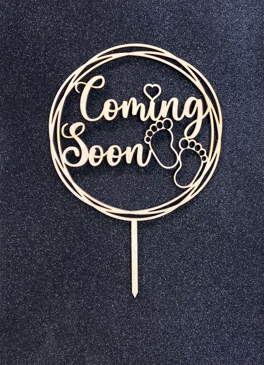 Baby Shower Cake , Coming Soon Topper ,wooden Decorations, - Etsy