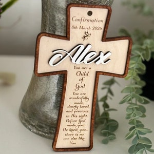 Confirmation Gift ,confirmation Cross , Christening Cross, Personalised ...