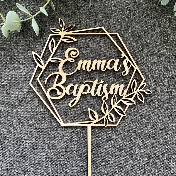 Baptism Cake Topper - Etsy