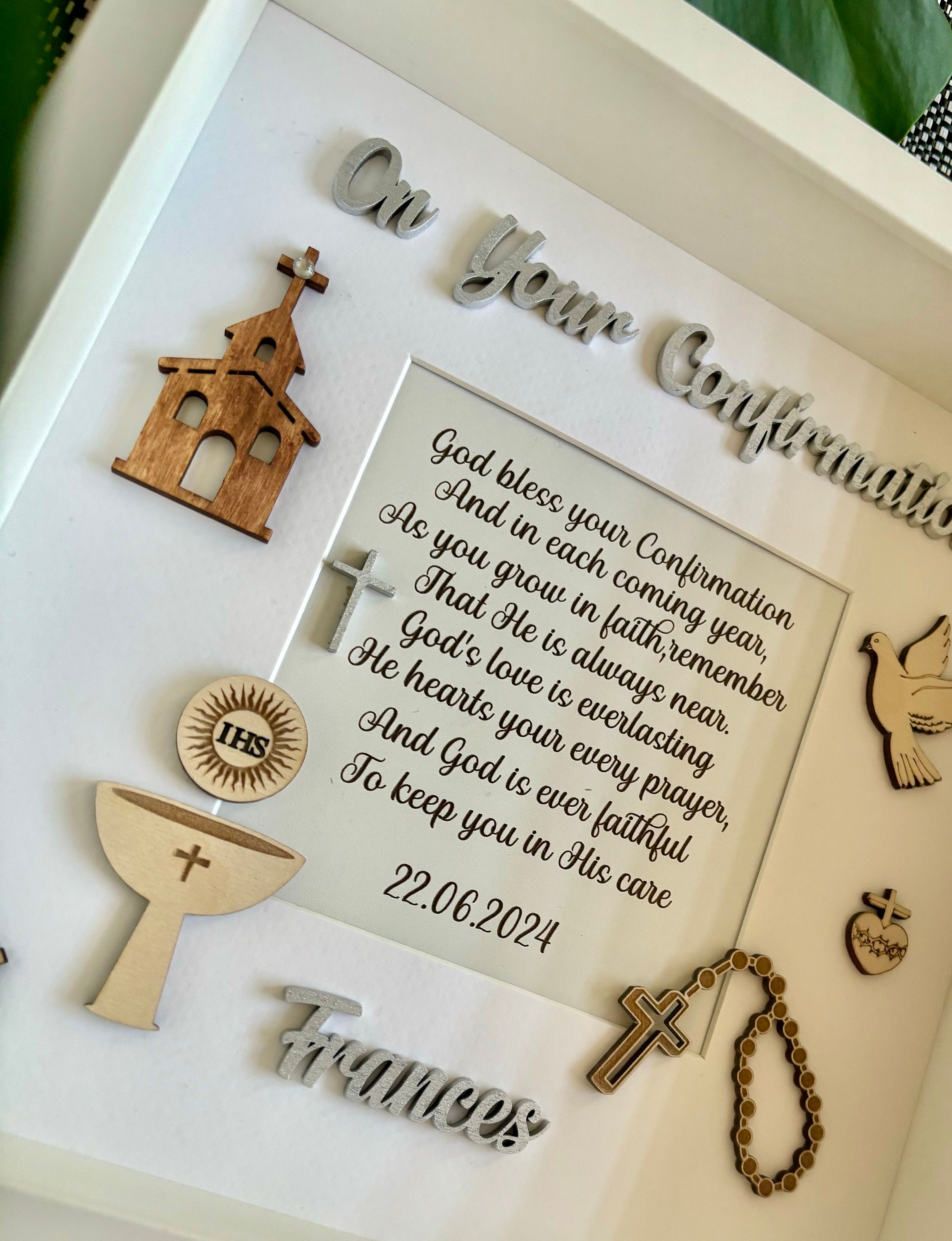Personalised Confirmation Gift , 3D Box Frame, Confirmation Keepsake ...