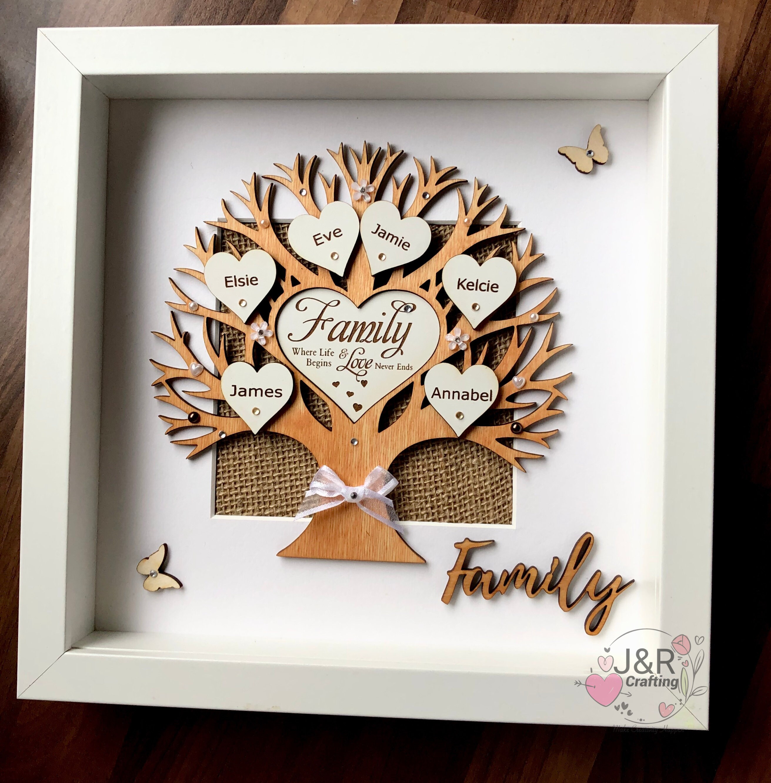Personalised Family Tree,3d Box Frame ,family Gift - Etsy