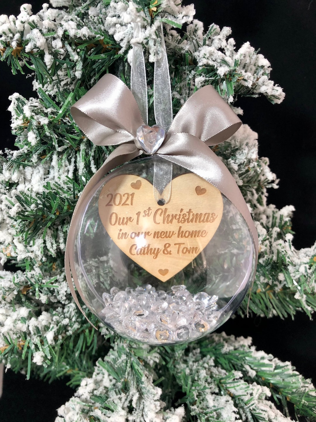 Personalised Bauble , Tree Bauble Decoration Our New Home, Christmas ...