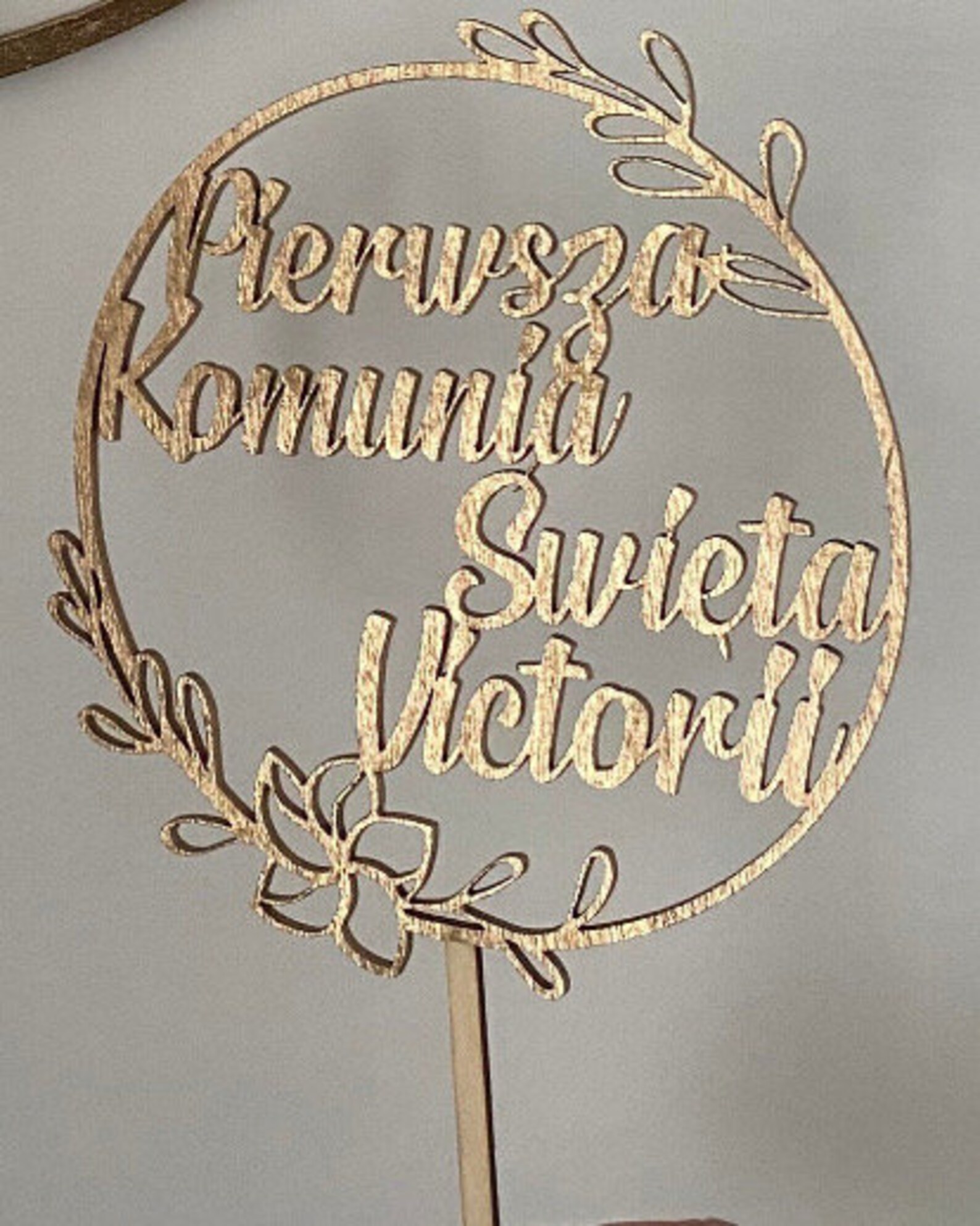 Pierwsza Komunia Swieta, First Holy Communion, Wooden Cake Topper-any ...