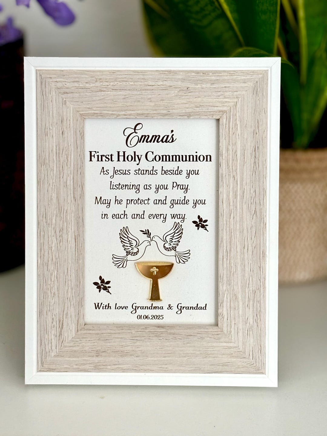 First Holy Communion Picture Frame,first Holy Communion, Confirmation ...