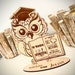 Personalised Teacher Gift , Wooden Owl, Teacher Wooden Keepsake, Owl ...