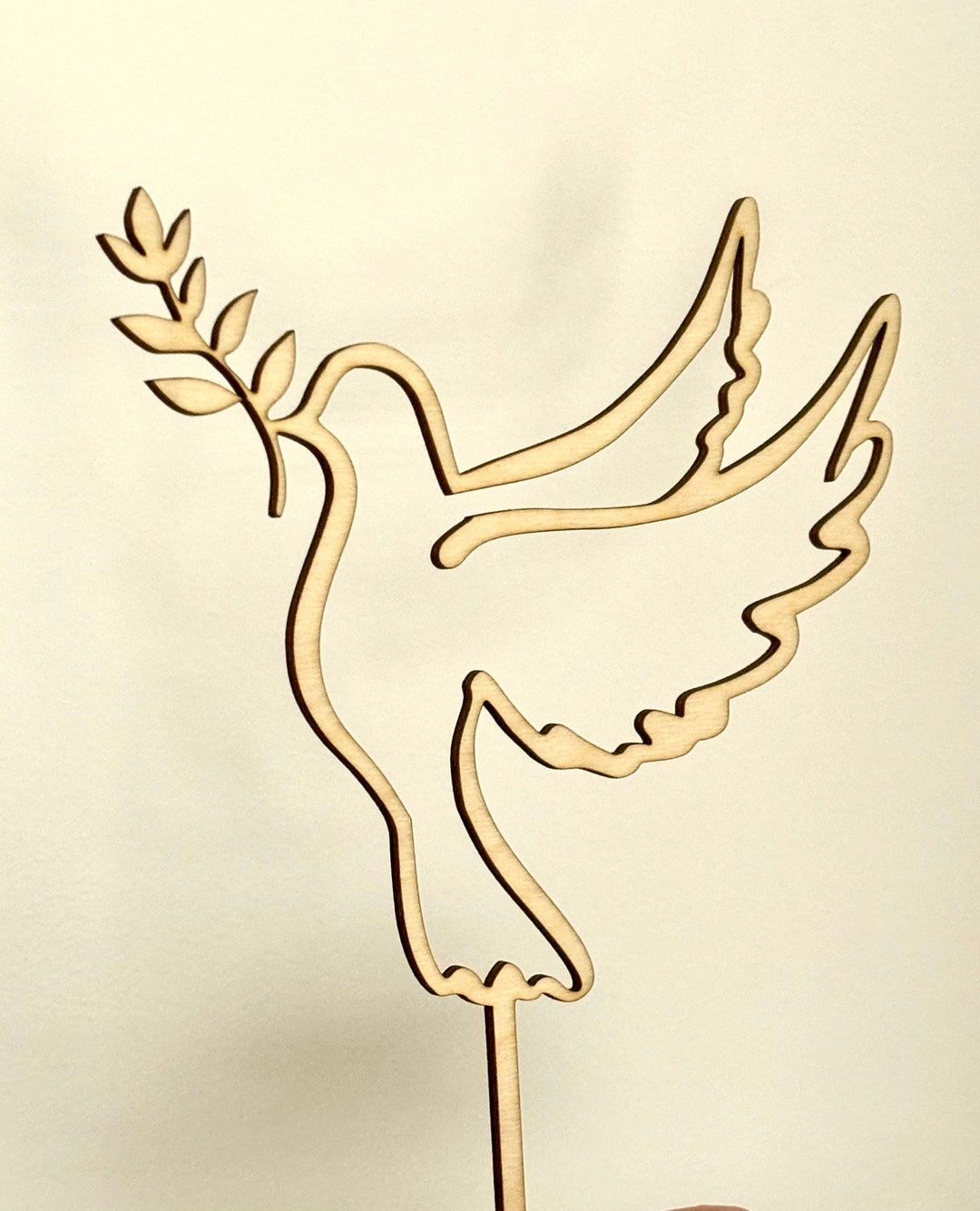 Pigeon-wooden Cake Topper, First Holy Communion , Christening ...