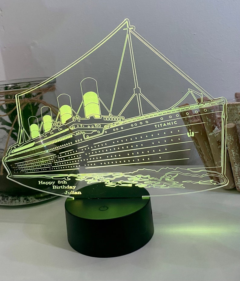 Titanic Boat Night Light Decor Lamp 16 Colors Changing, Titanic ...