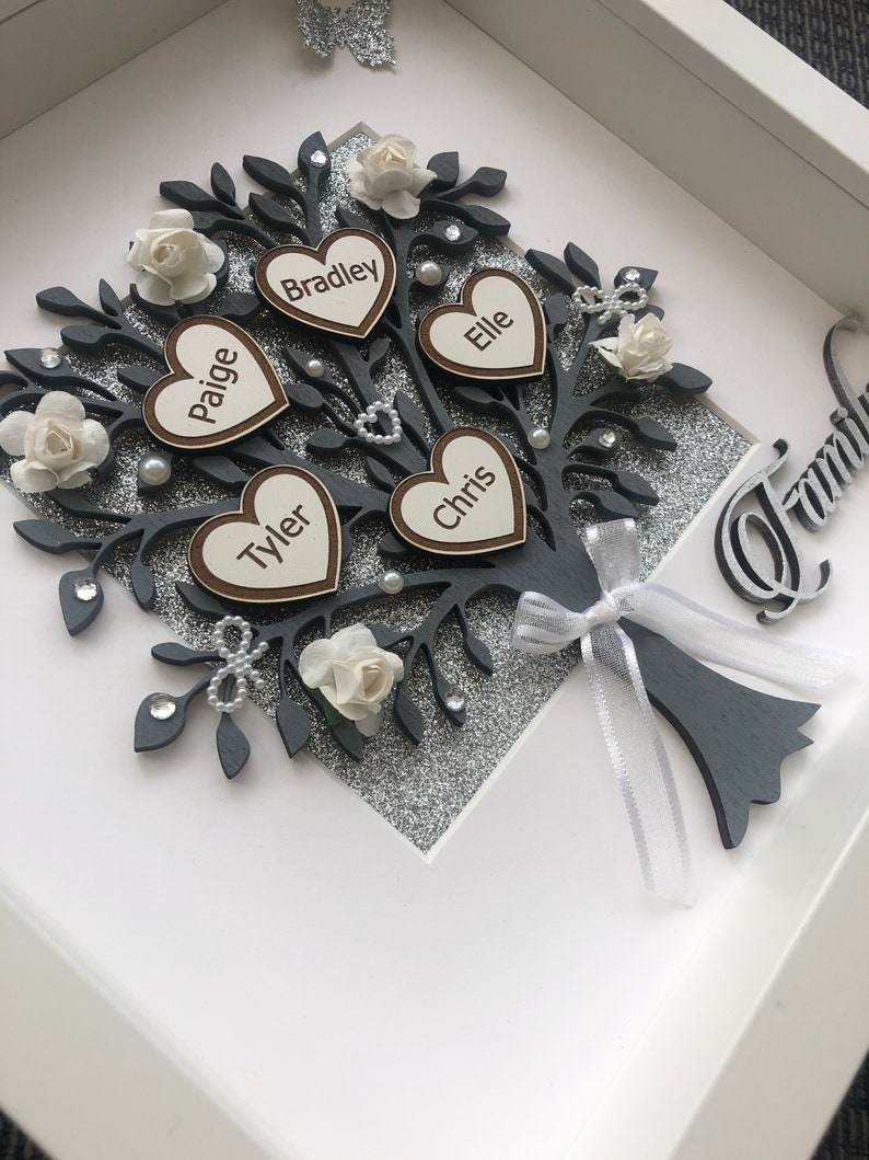 Personalized Family Tree 3D Box Frame Gift (27cm) - Etsy