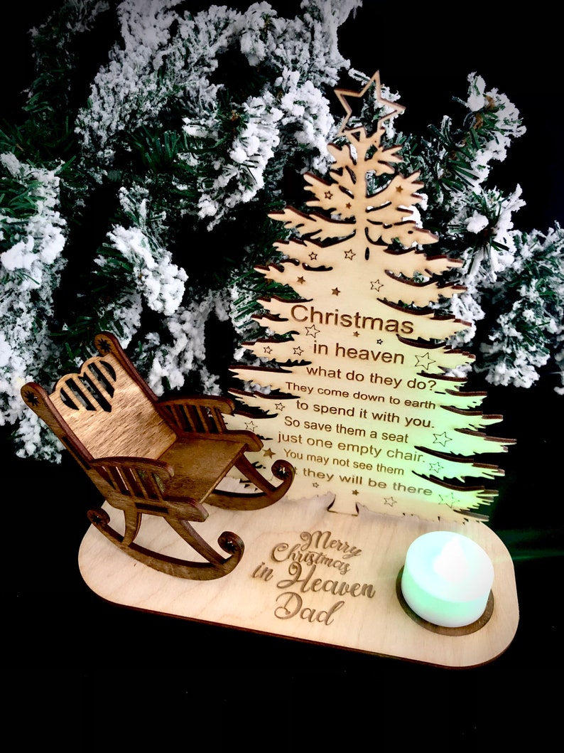Christmas in Heaven Personalised Tree & Rocking Chair ,christmas ...