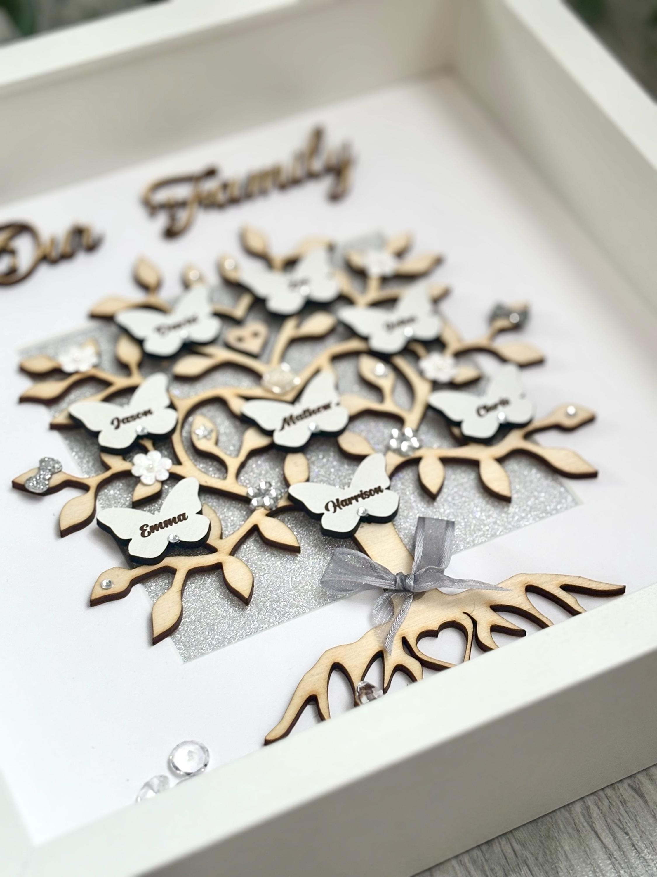 Personalised Family Tree Box Frame,unique Keepsake ,xmas Gift - Etsy