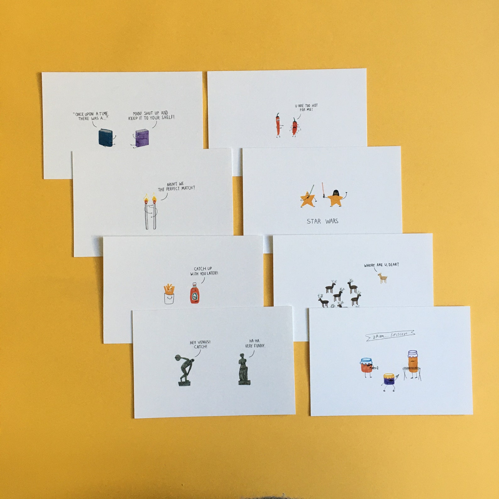 Love Funny Puns Postcards, Jokes Card Pack, Funny Gifts, Illustrated ...