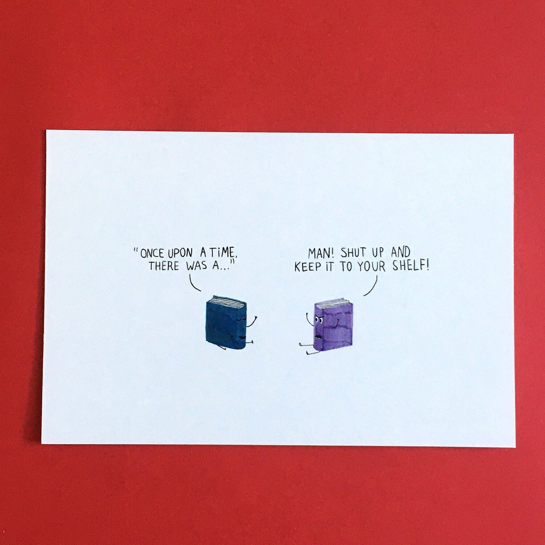 Book Funny Puns Postcards, Jokes Card Pack, Funny Gifts, Illustrated ...