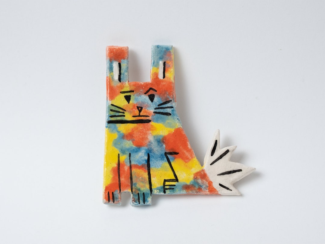 Small Bunny Decorative Ceramic Piece, Handmade Ceramics, Wall ...