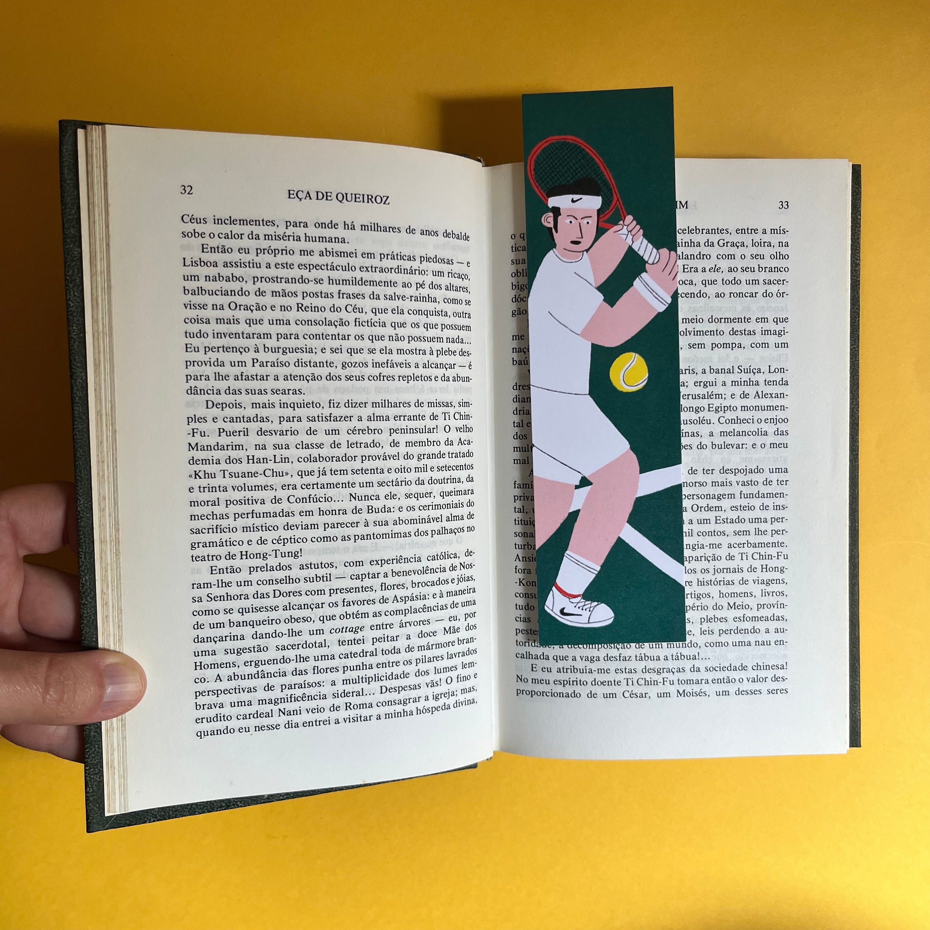 Tennis Player Illustration Bookmark, Gift for Readers - Etsy