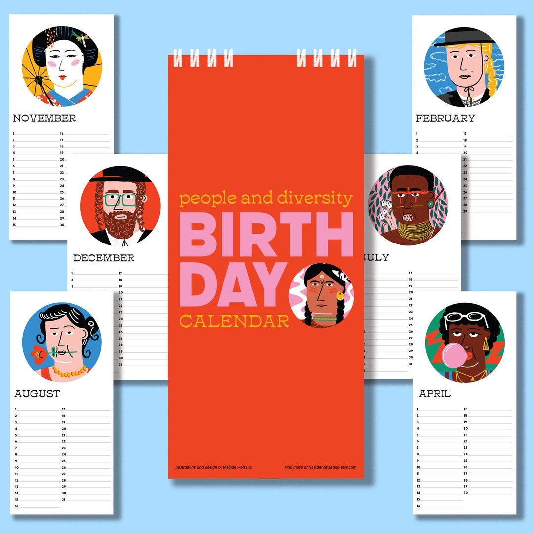 Perpetual Birthday Calendar, Printable Perpetual Calendar, People ...