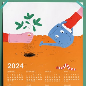 Fun Gardner 2024 Printable Calendar, 2024 Year Calendar, A3 Calendar ...
