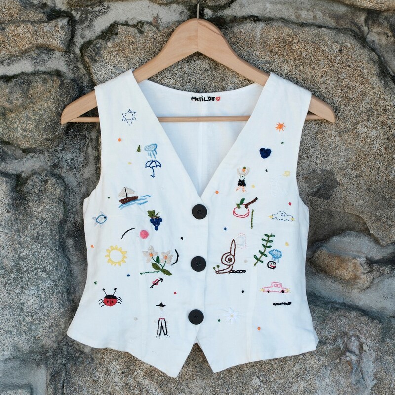 Embroidery Vest - Etsy