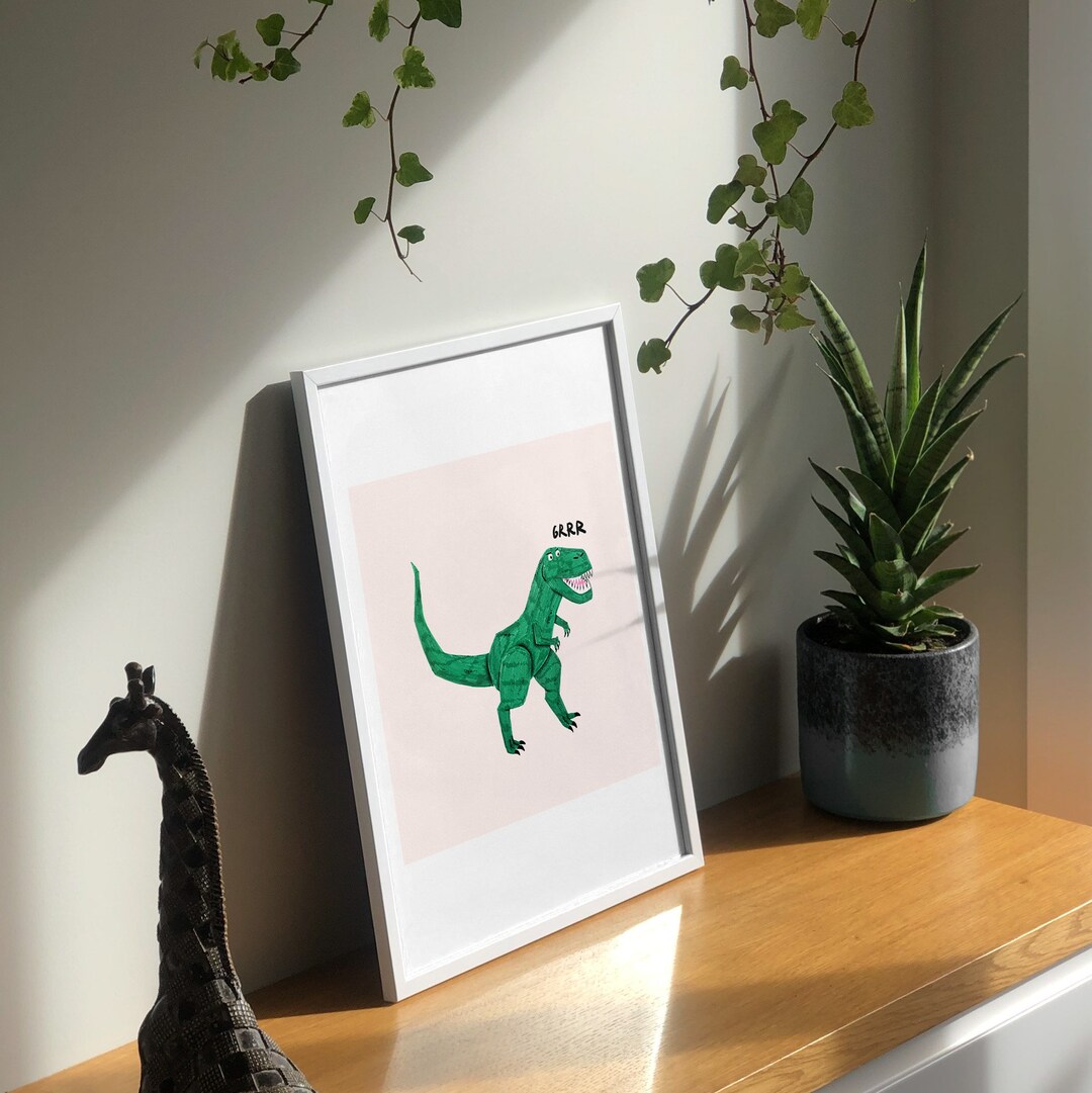 Tyrannosaurus Rex Print: Kids Room Dinosaur Wall Art, 9x9 Square - Etsy