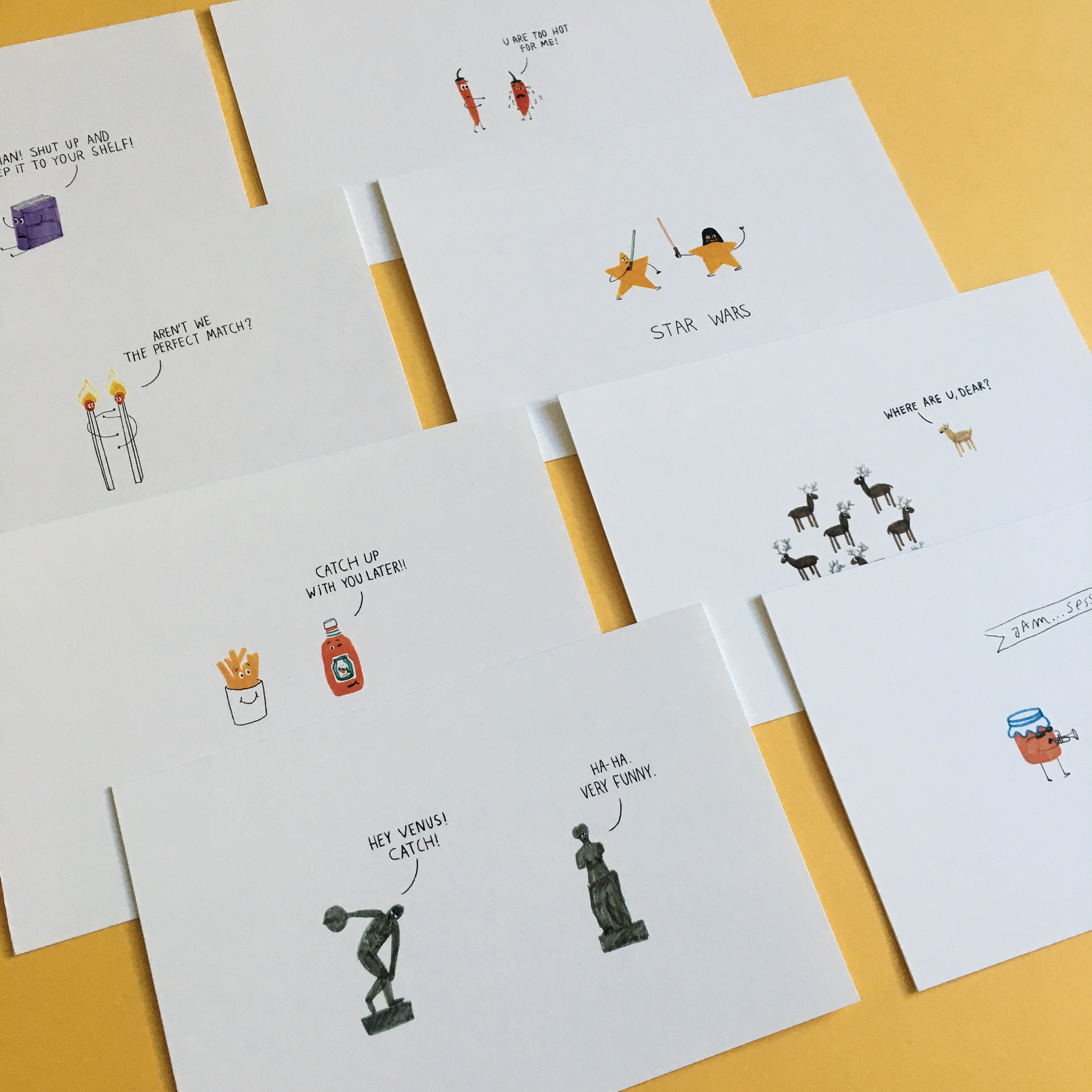 Love Funny Puns Postcards, Jokes Card Pack, Funny Gifts, Illustrated ...