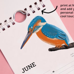 Perpetual Birthday Calendar, Printable Perpetual Calendar, Birds ...