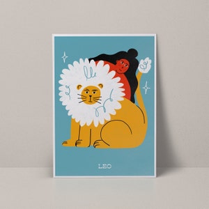 Leo Print, Leo Decor, Leo Zodiac Sign, Leo Zodiac, Zodiac Print, Boho ...
