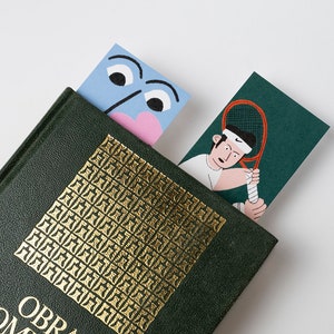 Illustrated Bookmark Set, Book Accessories, Book Club Gifts, Reading ...