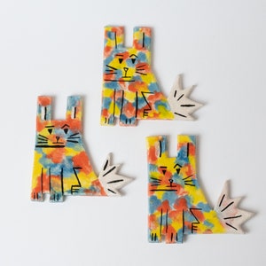 Small Bunny Decorative Ceramic Piece, Handmade Ceramics, Wall ...