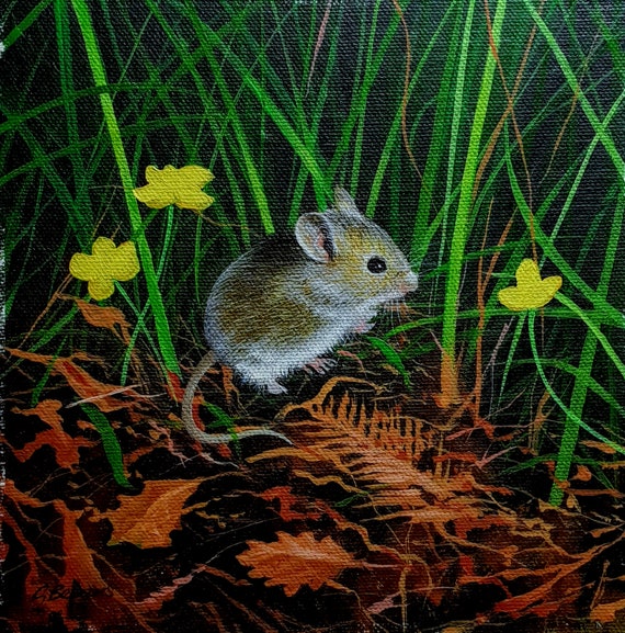 Little Mouse Original Acrylic Painting Signed by Artist Gary | Etsy