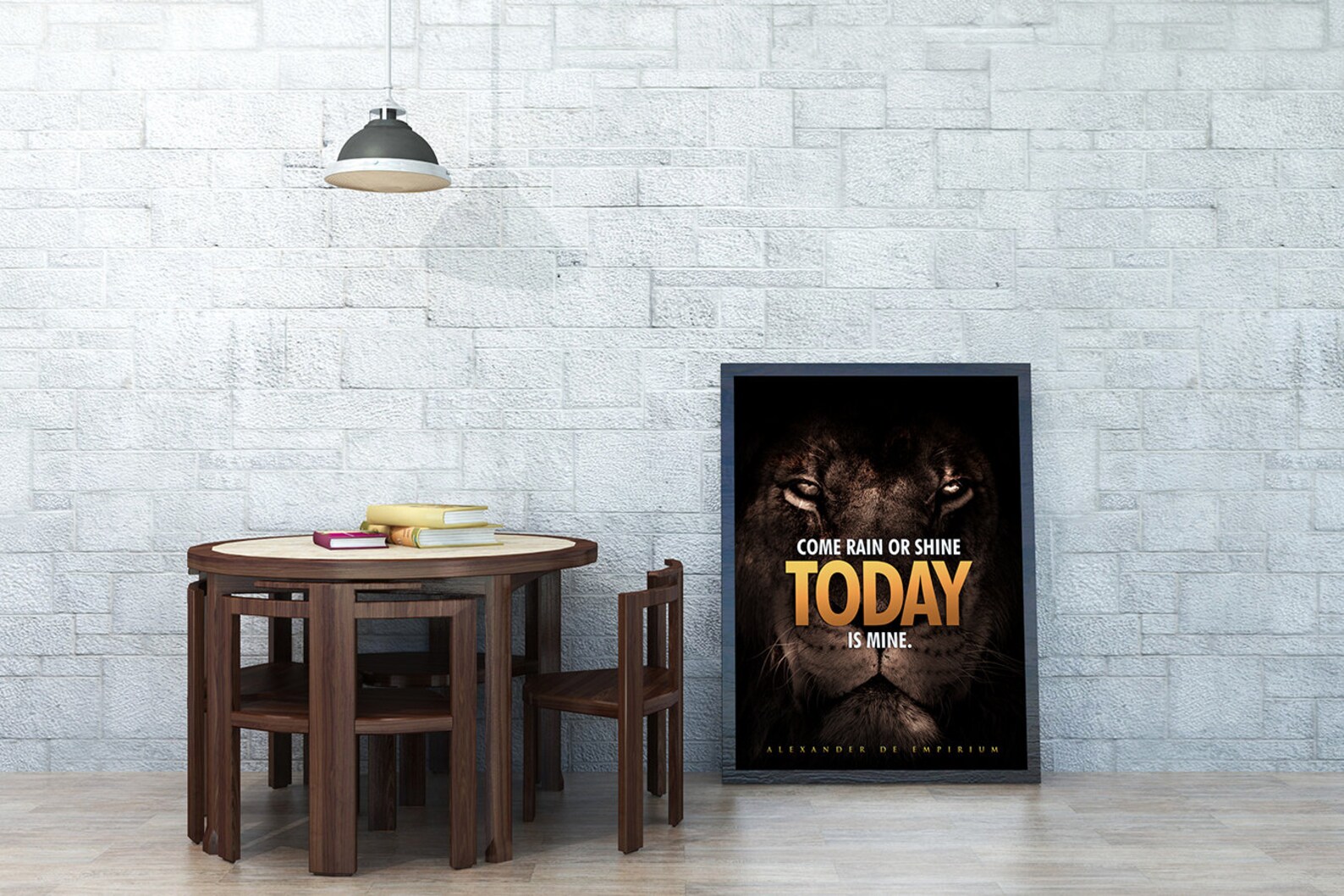 Come Rain or Shine Today is Mine Printable Poster Lion - Etsy