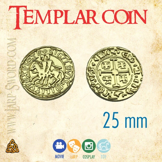 Templar Gold Coin for Gaming and Larp - Etsy Australia