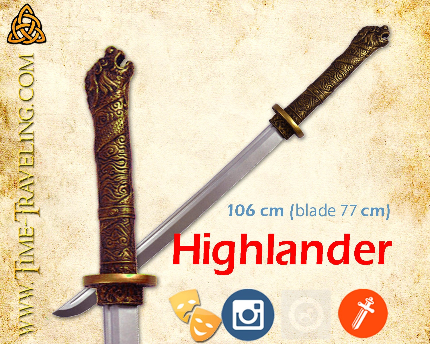 Highlander Sword for sale | Only 2 left at -70%